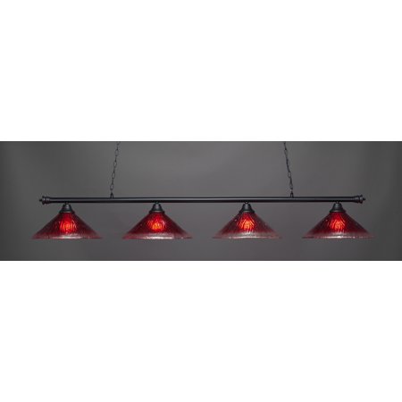 Toltec Lighting 374-MB-716 Oxford 4 Light Bar Shown In Matte Black ...