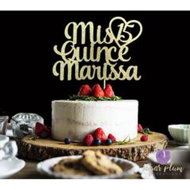 Custom Mis Quince Cake Topper - Walmart.com
