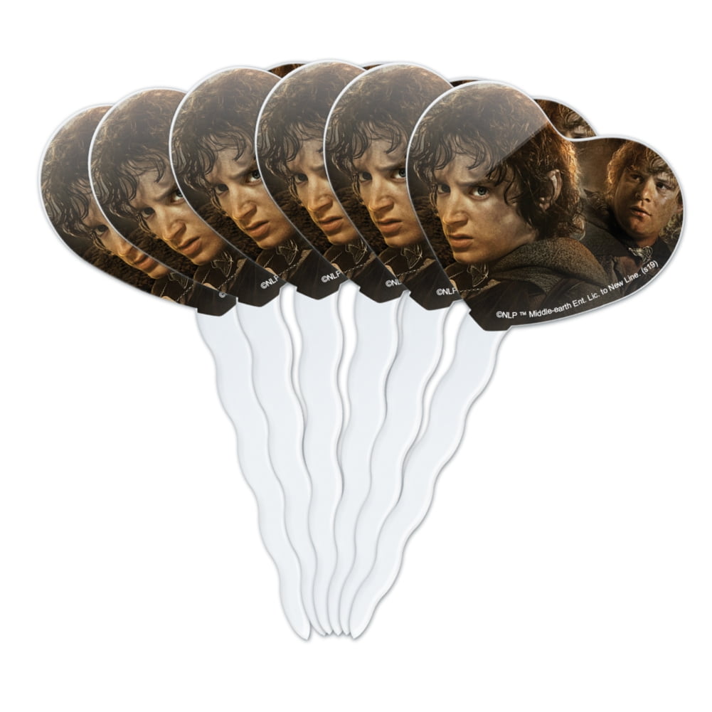 The Lord of the Rings Frodo and Sam Characters Heart Love Cupcake Picks ...