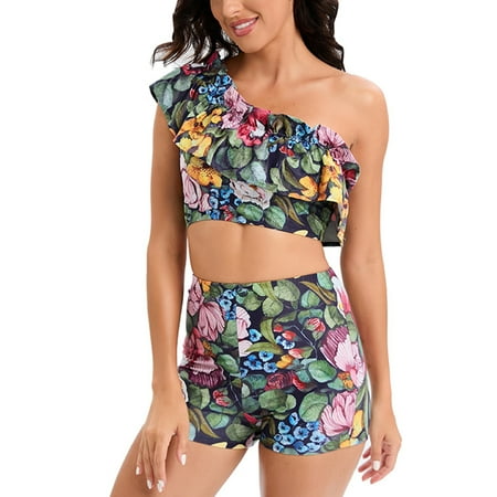 Fashnice Ladies Swim Bikini Sets Two Piece Swimsuit Off Shoulder ...