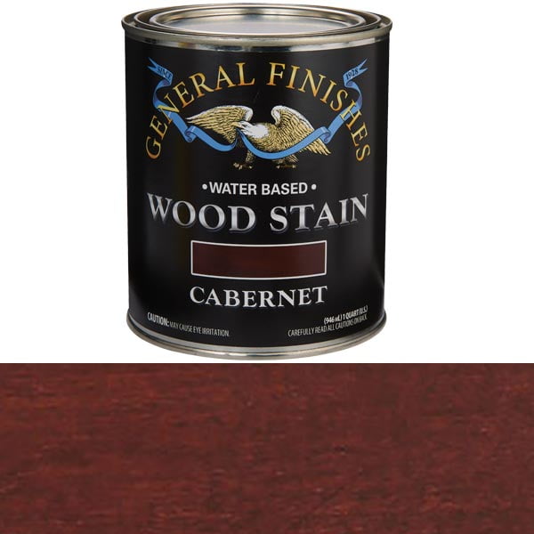 General Finishes Wood Stain, Water Based, Cabernet Stain, Quart ...