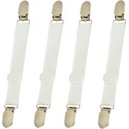4 Pc Sheet Grippers Bed Elastic Straps Fasteners Clasp Suspender Clips ...