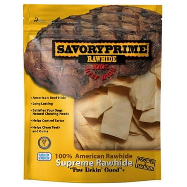 Savory Prime Pressed Rawhide Bones 6 Count - Walmart.com