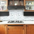 Clever Mosaics Self-adhesive Vinyl Backsplash Carrara Marble Hexagon ...