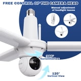 LED Garage Light Bulb Camera,DFITO Floodlight Security Camera with 3 ...