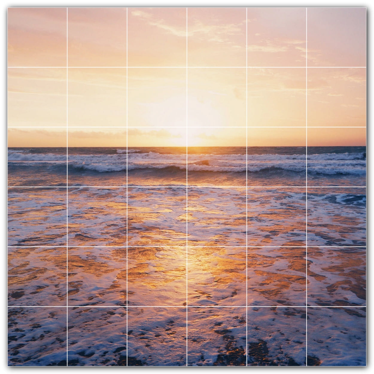 Picture-Tiles.com: Sunset Ceramic Tile Wall Mural WAL500985-66XL. 72"W ...