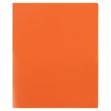 JAM Paper Heavy Duty Plastic 2,Pocket Folder, Orange, Sold Individually ...