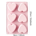 6-Cavity Positive & Negative Silicone Cake Mold Flexible Non-Stick ...