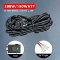 LED Light Bar Wiring Harness Kit 300W 2 Leads 16 AWG Universal LED Work ... LED Light Bar Wiring Harness Kit 300W 2 Leads 16 AWG Universal LED Work ...