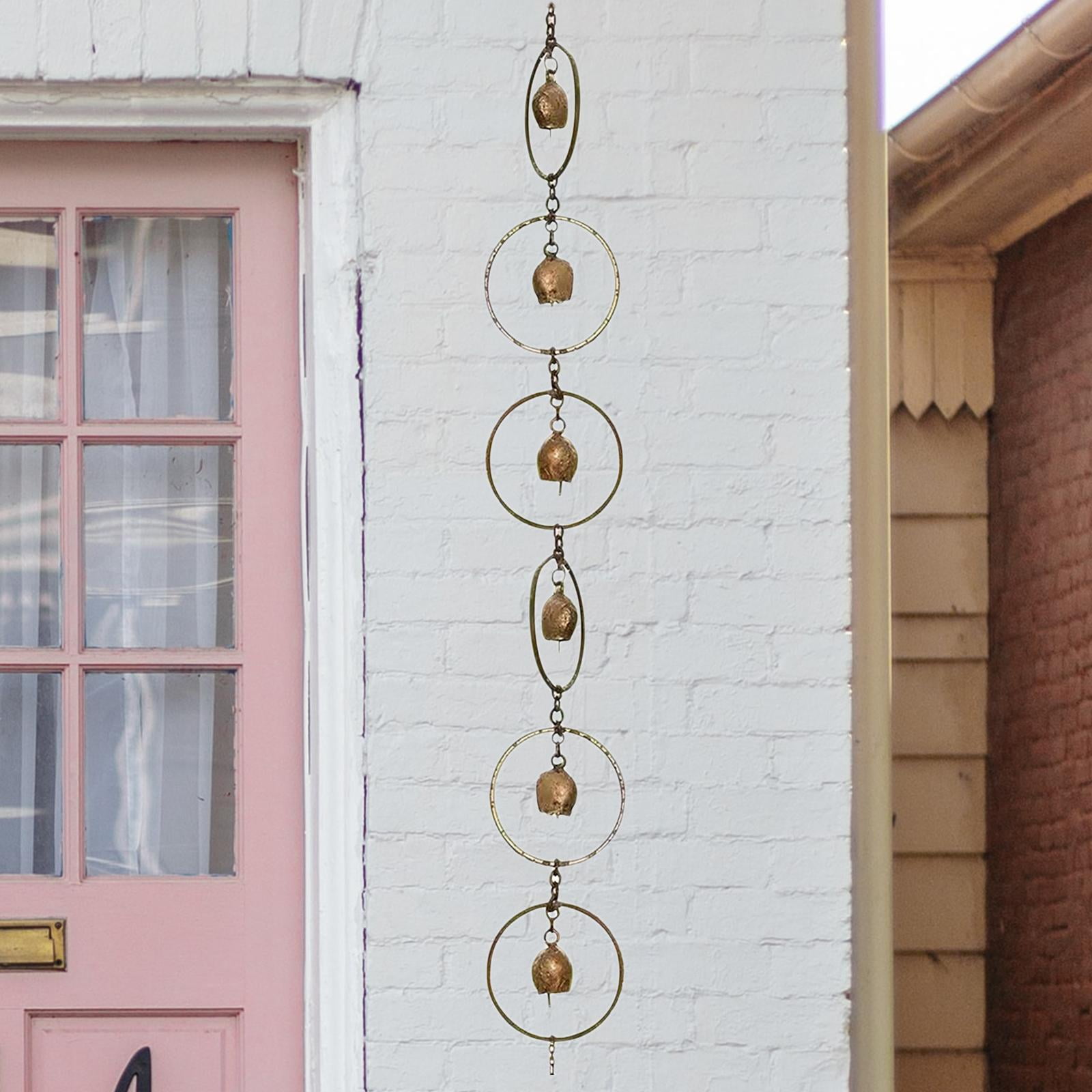 Click here for Dynwaveca Rainwater Chains Metal Rainwater Catcher... prices