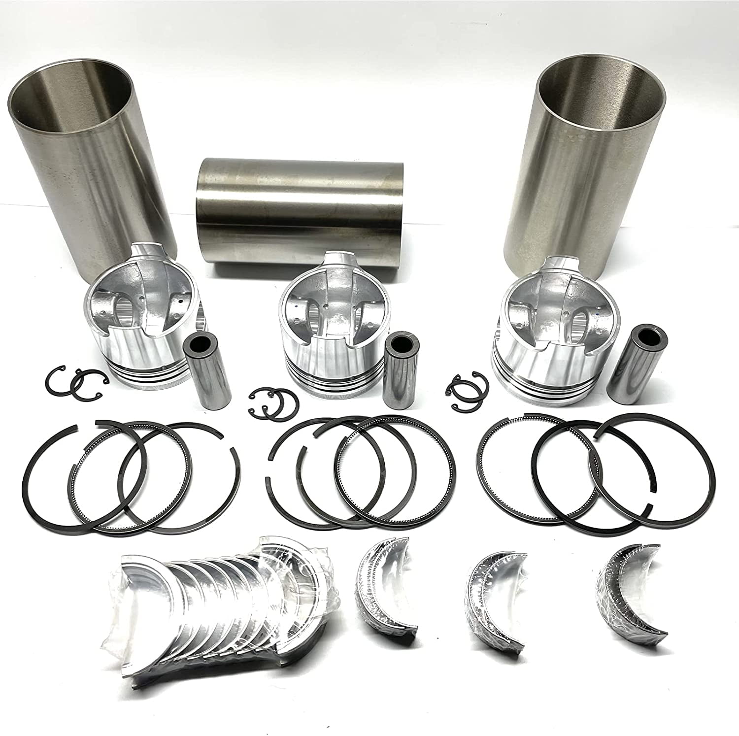 Piston set + cylinder liner + bearing set Compatible with L3E ...