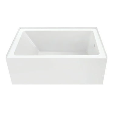 Aqua Eden VTAP543023R 54-Inch Acrylic 3-Wall Alcove Tub with Arm Rest ...