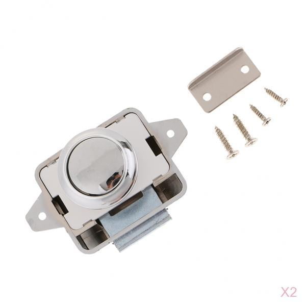 10 Set Cabinet Lock, Push Button Cabinet Latch for RV, Camper Motorhome, Cupboard, Cabinets and ...
