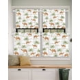 Abstract Brown Camels Palm-trees Short Blackout Curtains 30 Inch Long ...
