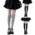 1 Pair Ruffle Lolitas Socks Breathable Long Stockings Cotton Womens ...