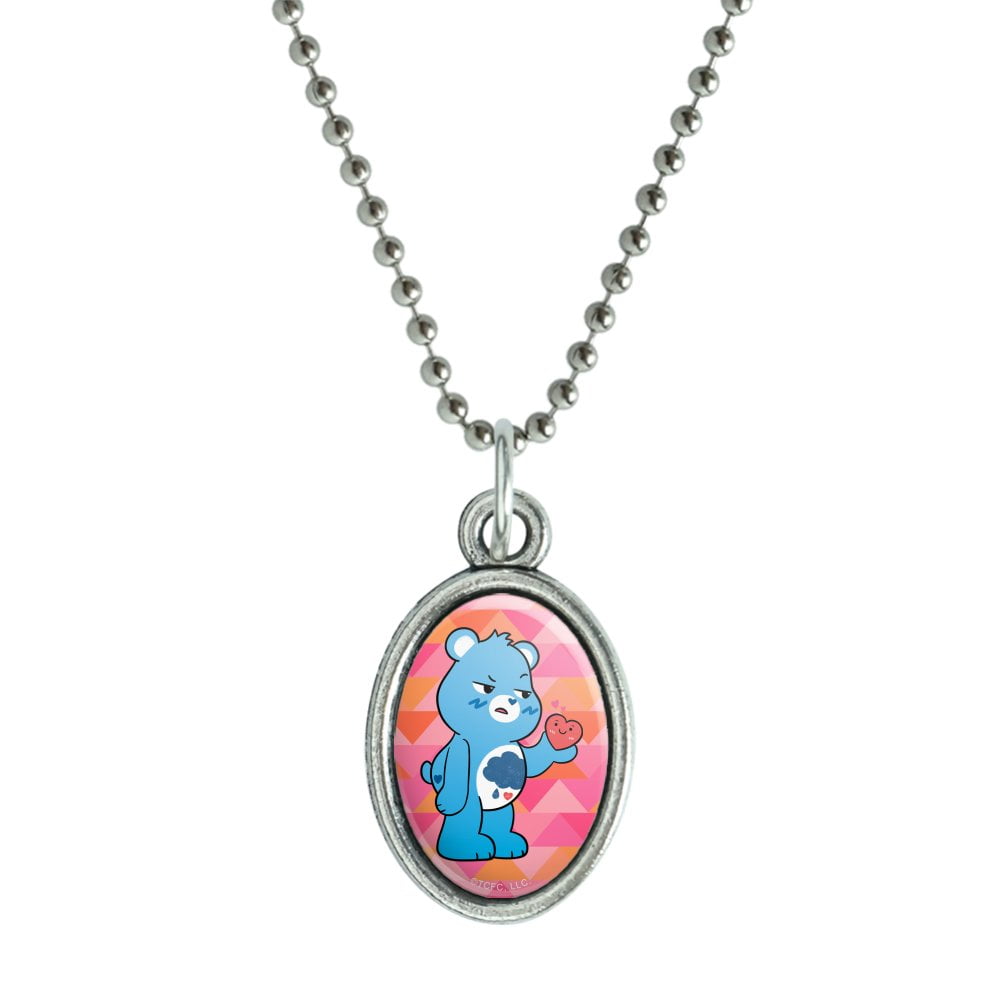 Care Bears: Unlock the Magic Grumpy Bear Antiqued Oval Charm Pendant ...