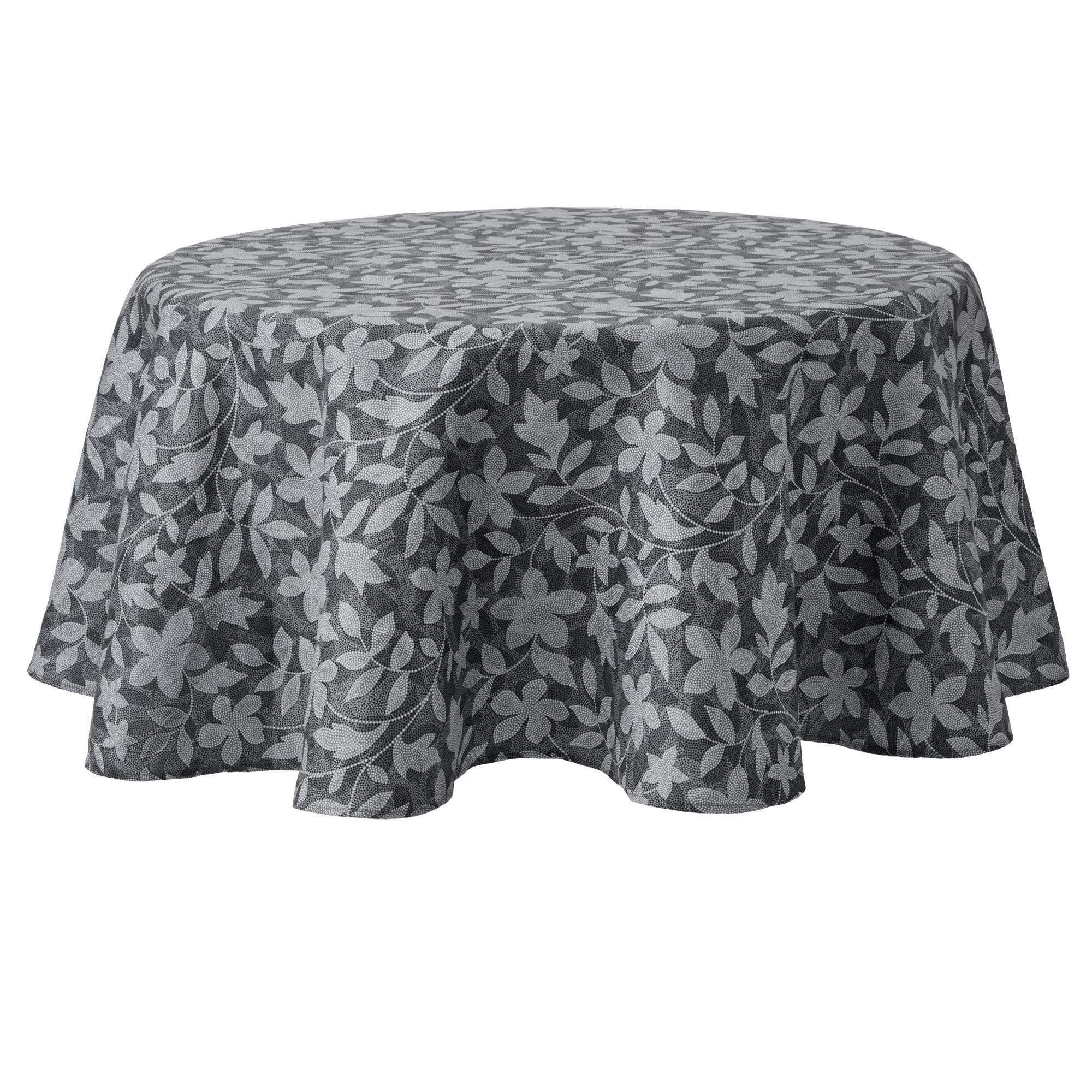 Click here for Mainstays Dot Botanical Fabric Tablecloth  Black... prices