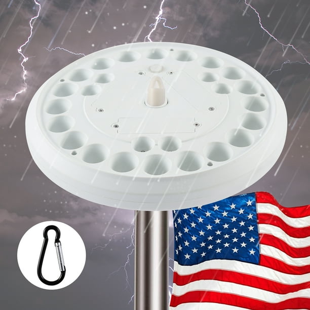 42 LED Solar Powered Flag Pole Flagpole light Waterproof for Outdoor ...