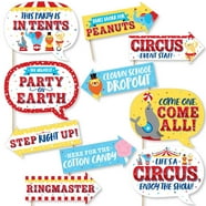 Big Dot of Happiness Carnival Step Right Up Circus Shaped Cut Outs (24 ...