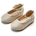 Felix & Flora Girls Gold Dress Shoes Mary Jane Ballet Flats Party ...