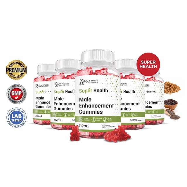 (5 Pack) Super Health Male Enhancement Gummies 310MG 300 Gummys ...