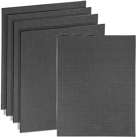 5 Pieces Black Plastic Mesh Canvas Plastic Mesh Sheets for Embroidery ...