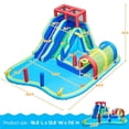 Yaheetech 10-in-1 Inflatable Water Slide, Double Lane Water Slide ...
