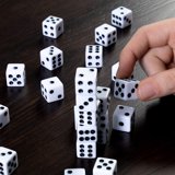 Brybelly 50-Pack Bulk Six Sided Dice Set, D6 Standard 16mm for Poker ...