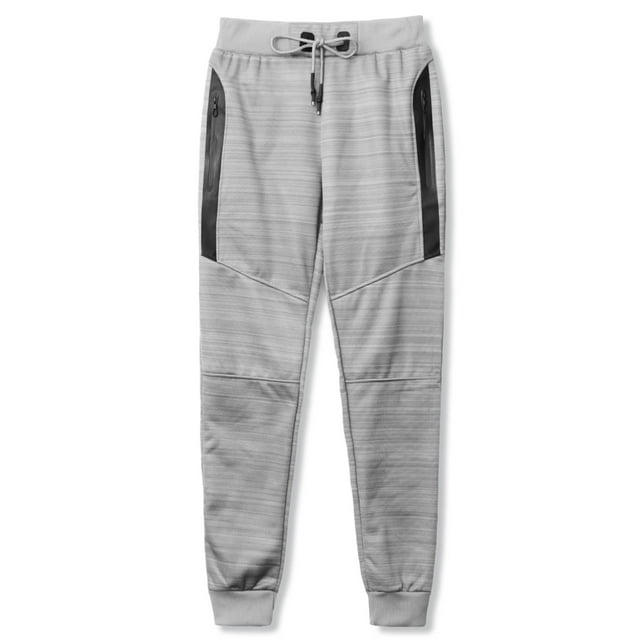 Ma Croix Mens Modern Jogger Pants With Zipper Pockets Solid Slim Fit