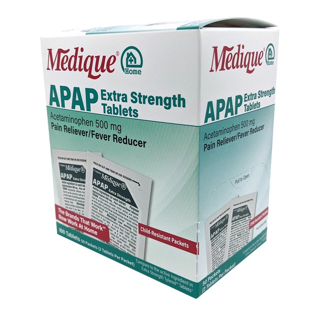APAP Pain Relief Extra Strength 500 Mg Tablet - 100 Tablets - Walmart.com