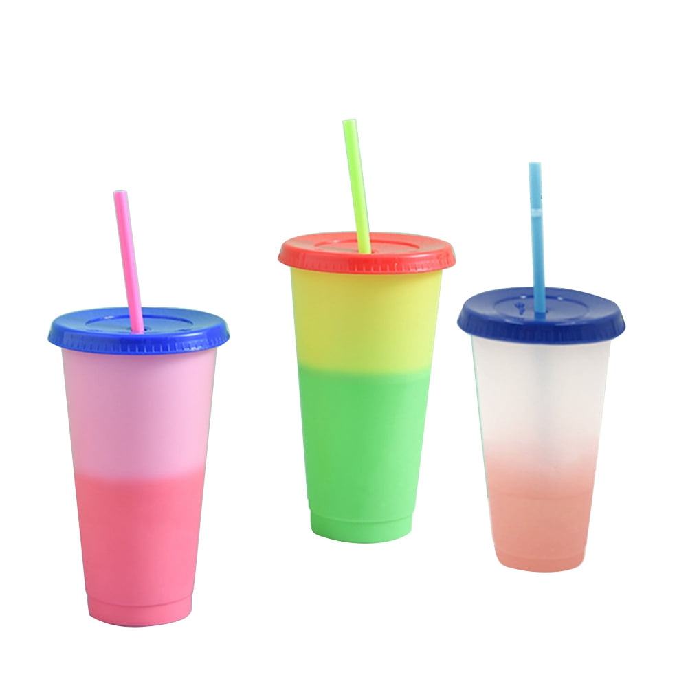 Color Changing Cold Drink Cups, Reusable Temperature-Sensitive Plastic ...