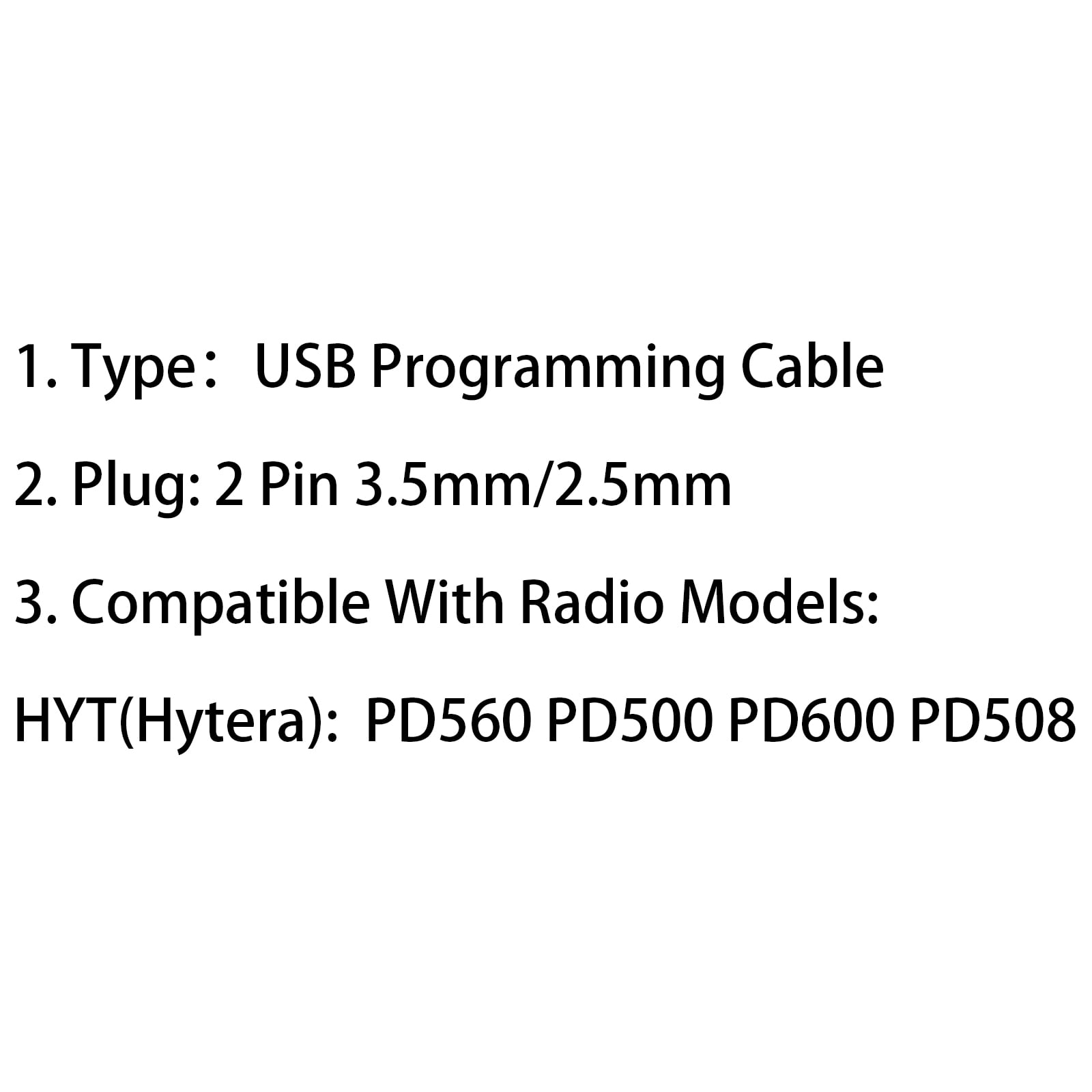 Buy Motor Genic USB Programming Cable For Hytera HYT PD560 PD500 PD600 PD508 Radio CPS DL Mode ...