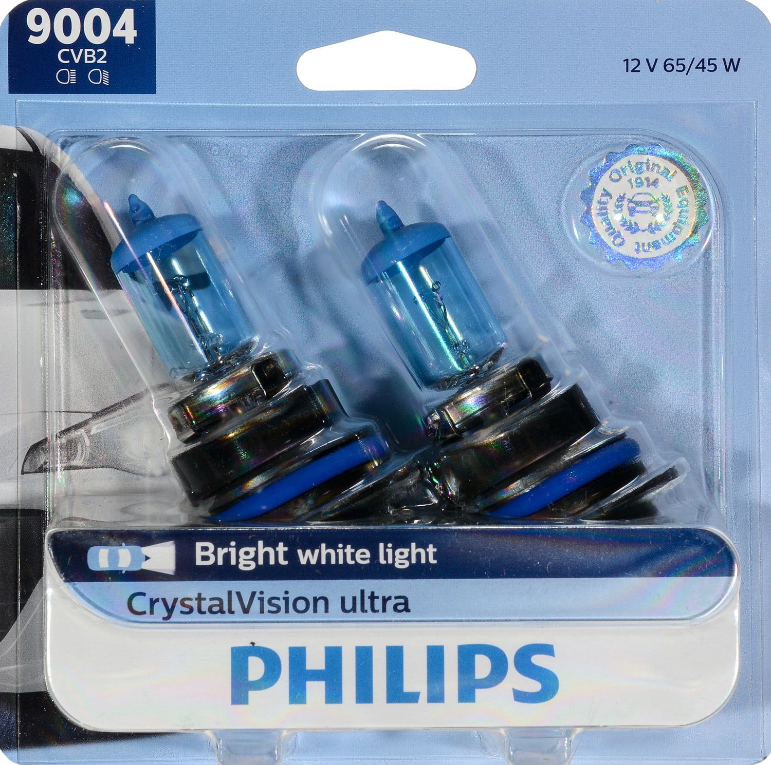 Philips 9004 Crystalvision Ultra Headlight, Pack of 2 - Walmart.com ...