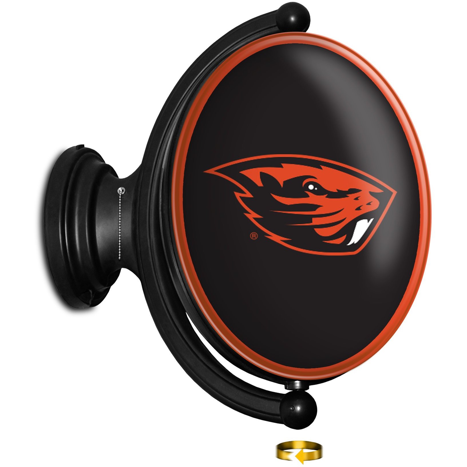 Oregon State Beavers Mascot 21'' x 23'' Rotating Lighted Wall Sign ...