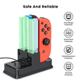 Joy-Con Lite Charging Dock for Nintendo Switch, LED Pro Controller ...