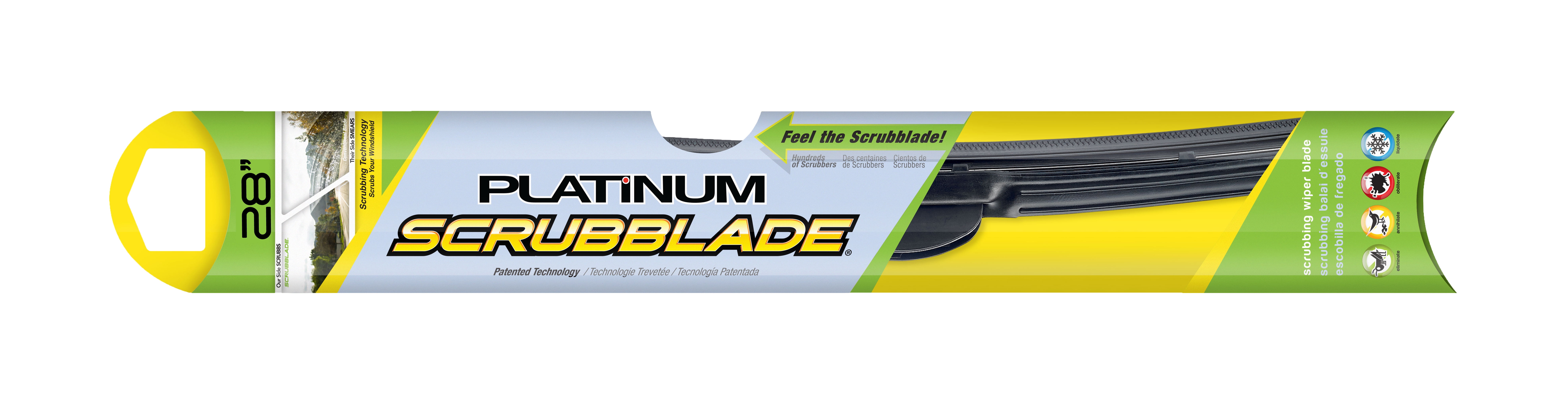 28" 700MM PLATINUM SCRUBBLADE WIPER BLADE - Walmart.com - Walmart.com