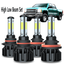 WVKVII 9005+H11 LED Headlight Bulb High Low Beam Kit For 07-18 Chevy ...