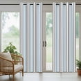 Blue Gray Outdoor Curtains for Patio, Stripe Minimalist Vertical ...
