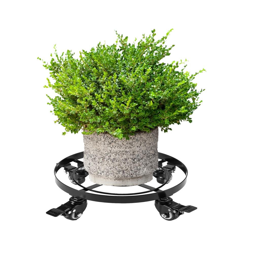 Movable Plant Stand Flower Pot Tray with Universal Wheels for Indoor ...