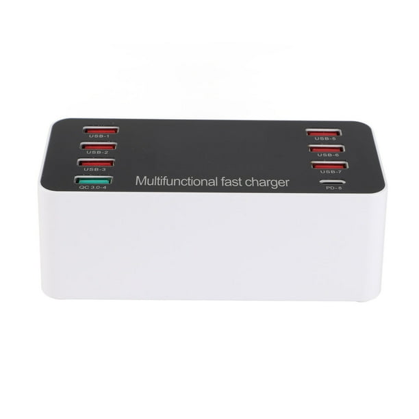 Cargador Multipuerto, Diseño Compacto, Carga Rápida, Concentrador De Carga USB, 8 Puertos Para ...