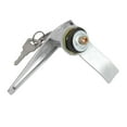 Door Cupboard Lever Key L Shape Handle Lock w Keys Silver Tone ...