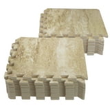 Sorbus Faux Marble Floor Mat 3/8-Inch Thick Foam Interlocking Flooring ...