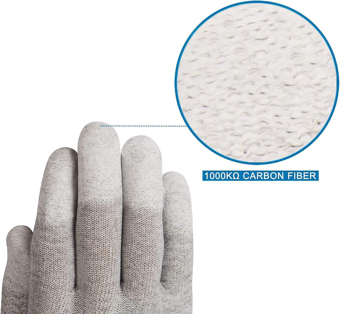 Esd 5 pares de guantes antiestáticos Guantes de fibra de carbono de ...