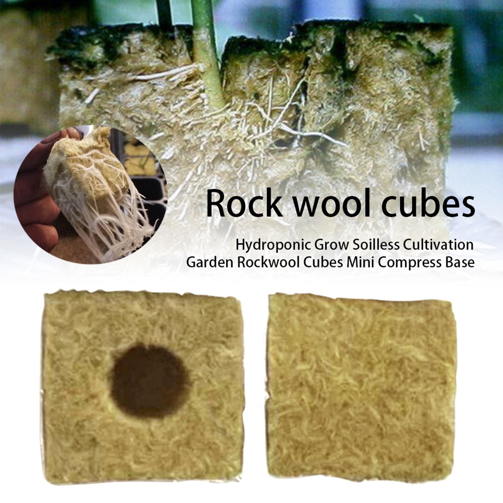 Sunjoy Tech 10PCS Rockwool/Stonewool Grow Cubes Starter Sheets for ...