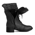 DREAM PAIRS Womens Ankle Booties Lace Up Mid Calf Military Combat Boots AMAZON BLACK Size 5.5 ...
