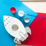 Hello Hobby Paint Your Own Wooden Light-up Rockets, 6 Rockets With Tea ...