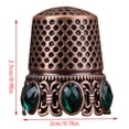 Antique Rhinestones Metal Thimble Finger Protectors Finger Tip Guard ...