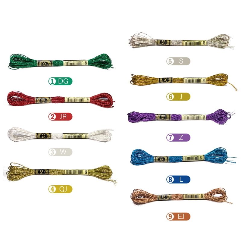 Colorful Metallic Thread Handmade Cross-stitch Wiring Thread Gold Silk ...