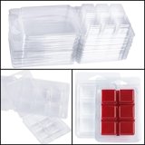 30pcs Wax Melt Container Clamshell Packaging Mold Box for Plastic Clear ...
