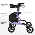 WalkMate Rollator Walker for Seniors with Cup Holder, Upgraded Thumb Press Button for Height ...